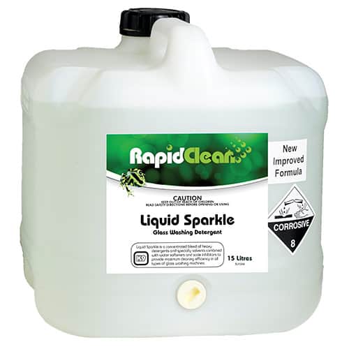 RapidClean Liquid Sparkle - Glass Washing Detergent - RapidClean