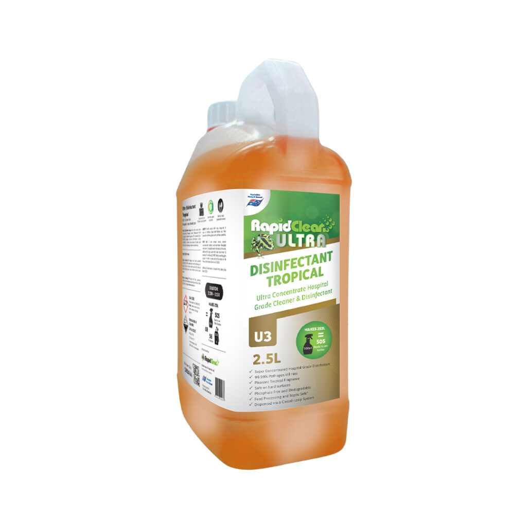 RapidClean Ultra Disinfectant Tropical Hospital Grade Cleaner and ...